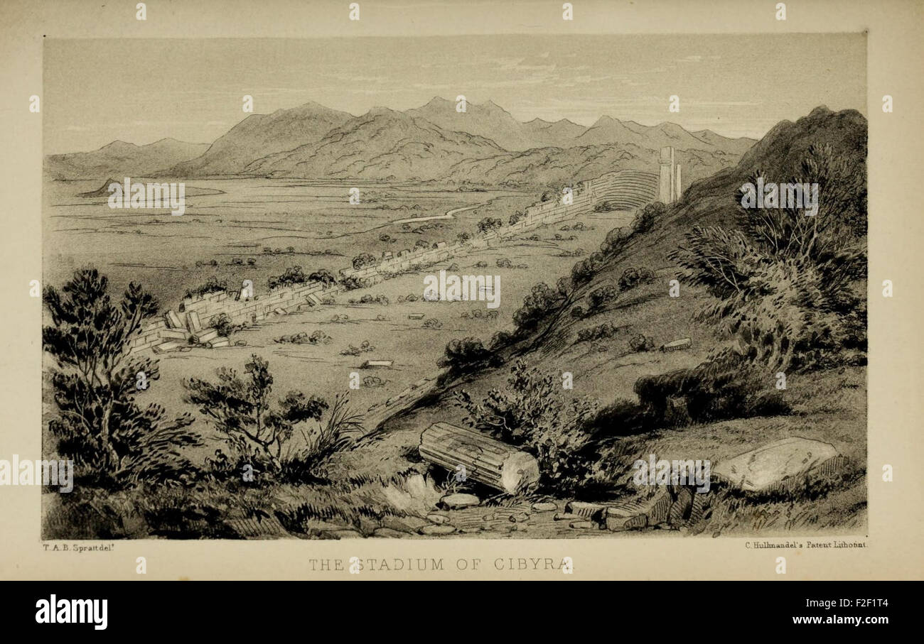 A vintage map and illustration from a historical travel book detailing ...