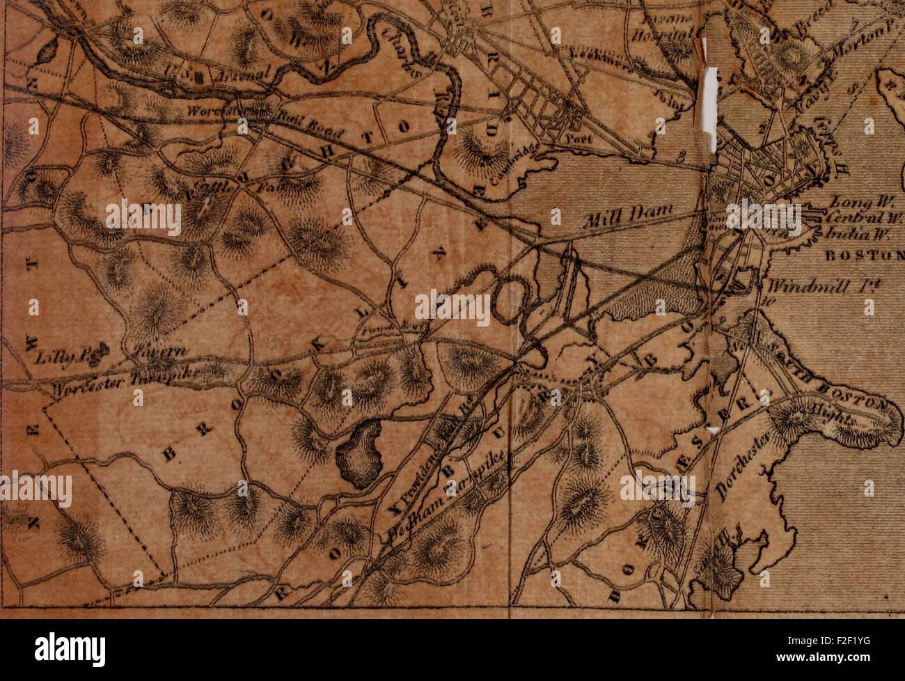 Map of boston 1838 hi-res stock photography and images - Alamy