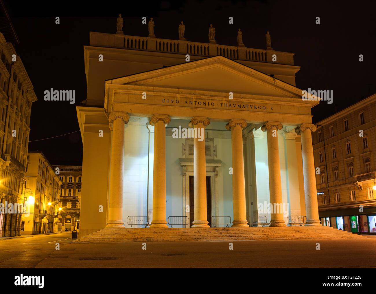 View of Sant'Antonio church in Trieste, Italy Stock Photo - Alamy