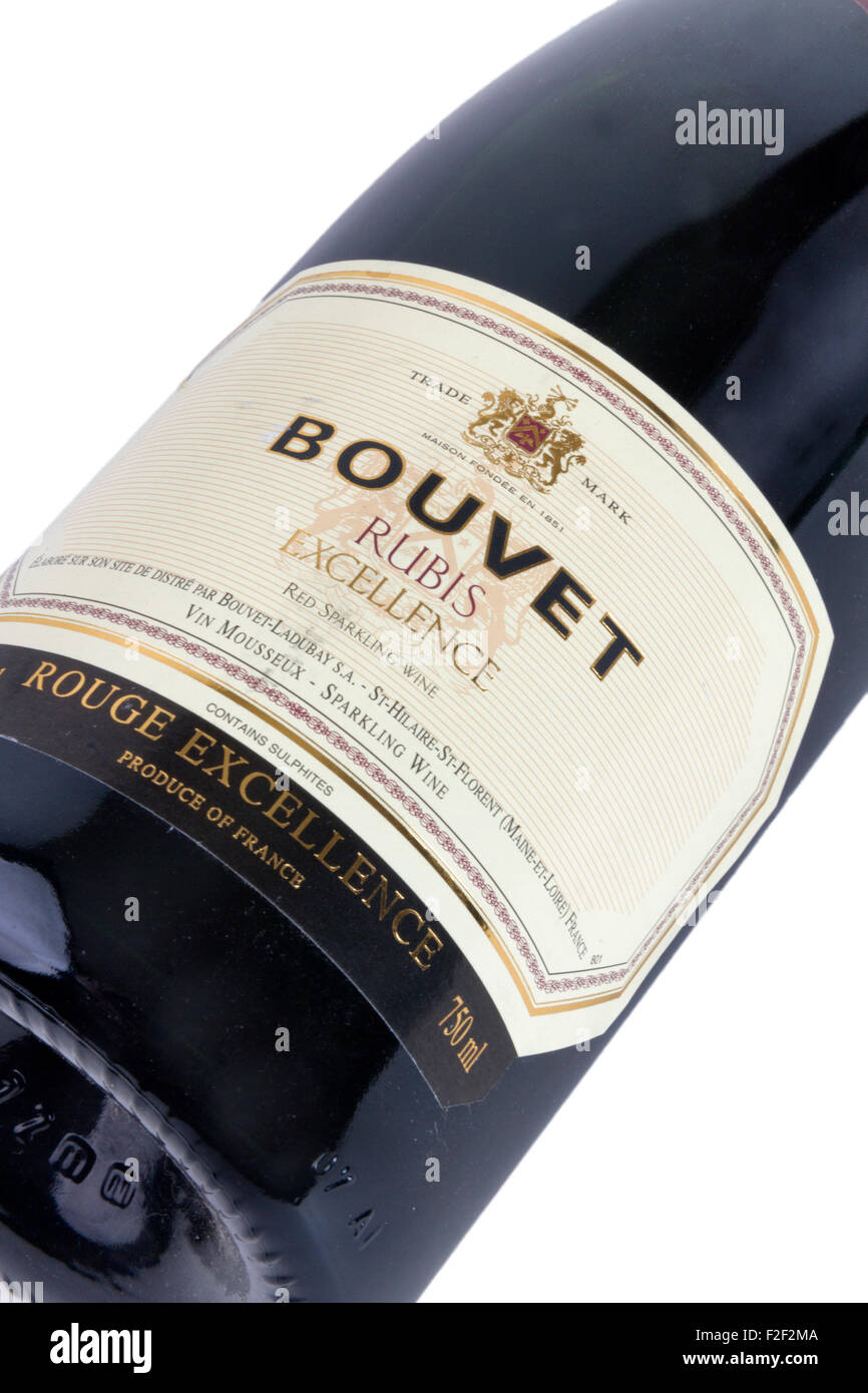 Bottle of Bouvet Rubis sparkling red wine Stock Photo - Alamy