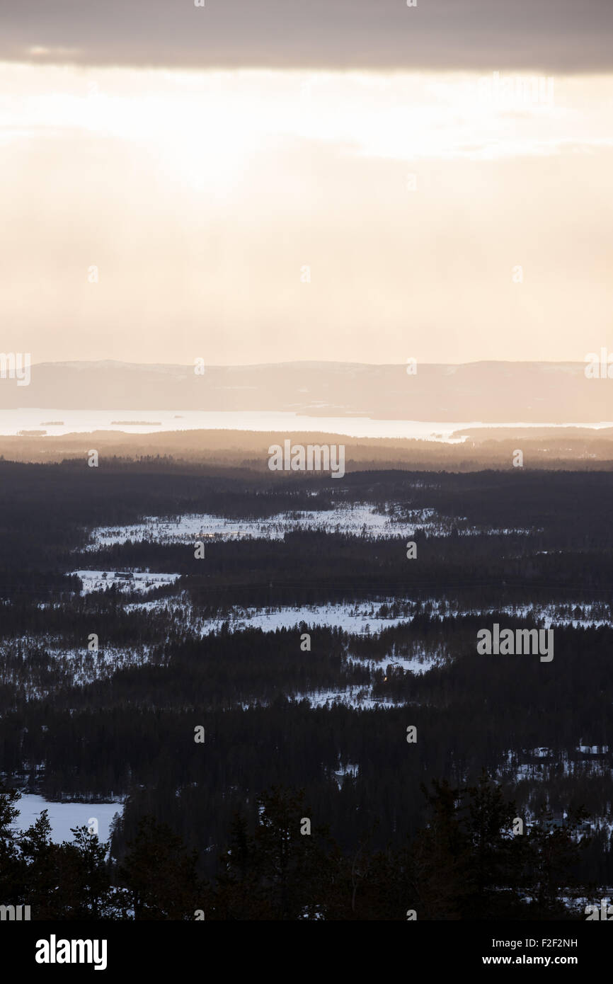Lapland landscape aerial Stock Photo - Alamy