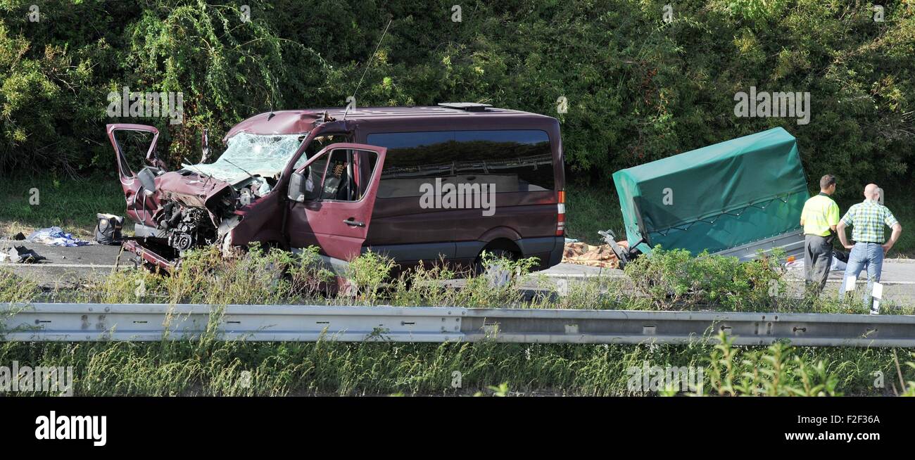 Rousinov, Czech Republic. 17th Sep, 2015. Five Polish citizens died and ...