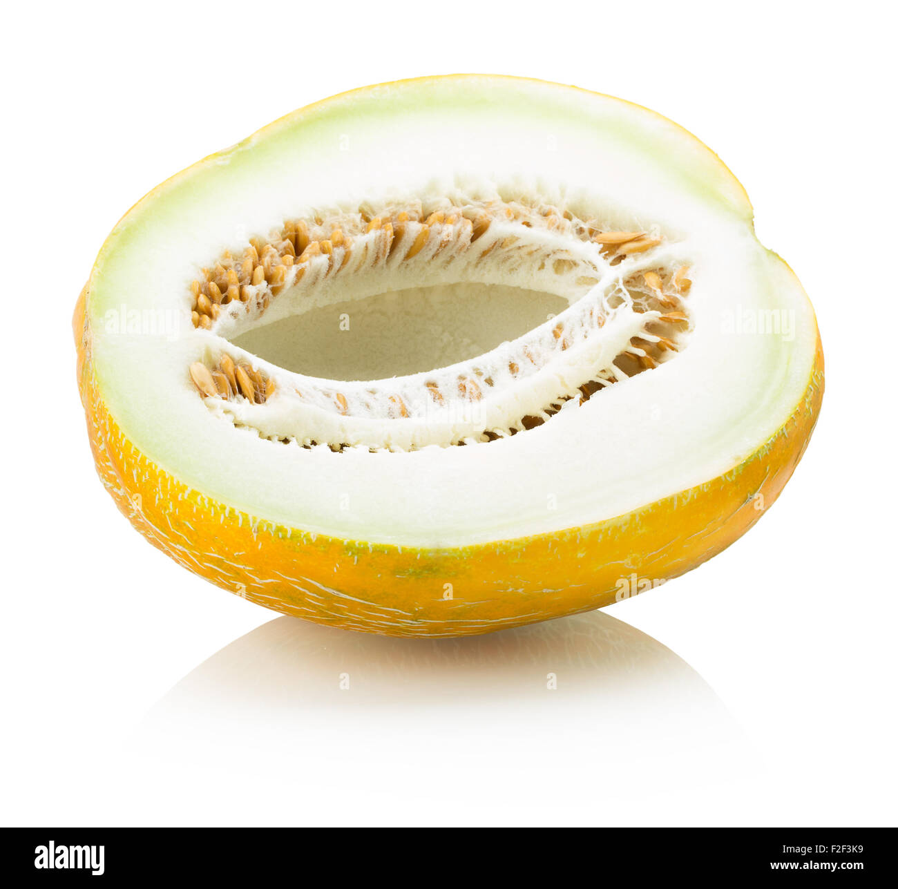 half of melon isolated on the white background Stock Photo - Alamy
