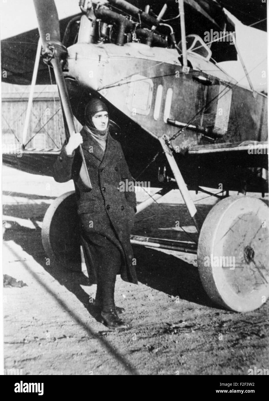 Photograph of an Albatros B.II aircraft from 1918, showing its wooden ...