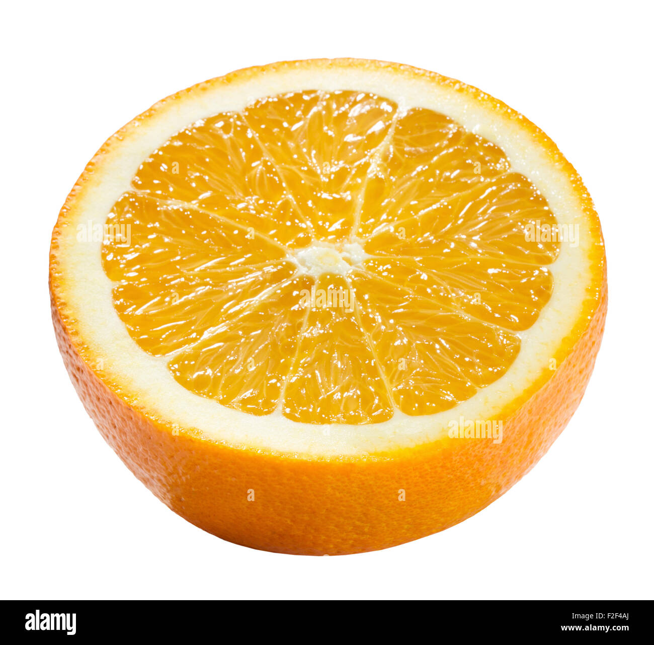 half of orange isolated on the white background Stock Photo - Alamy