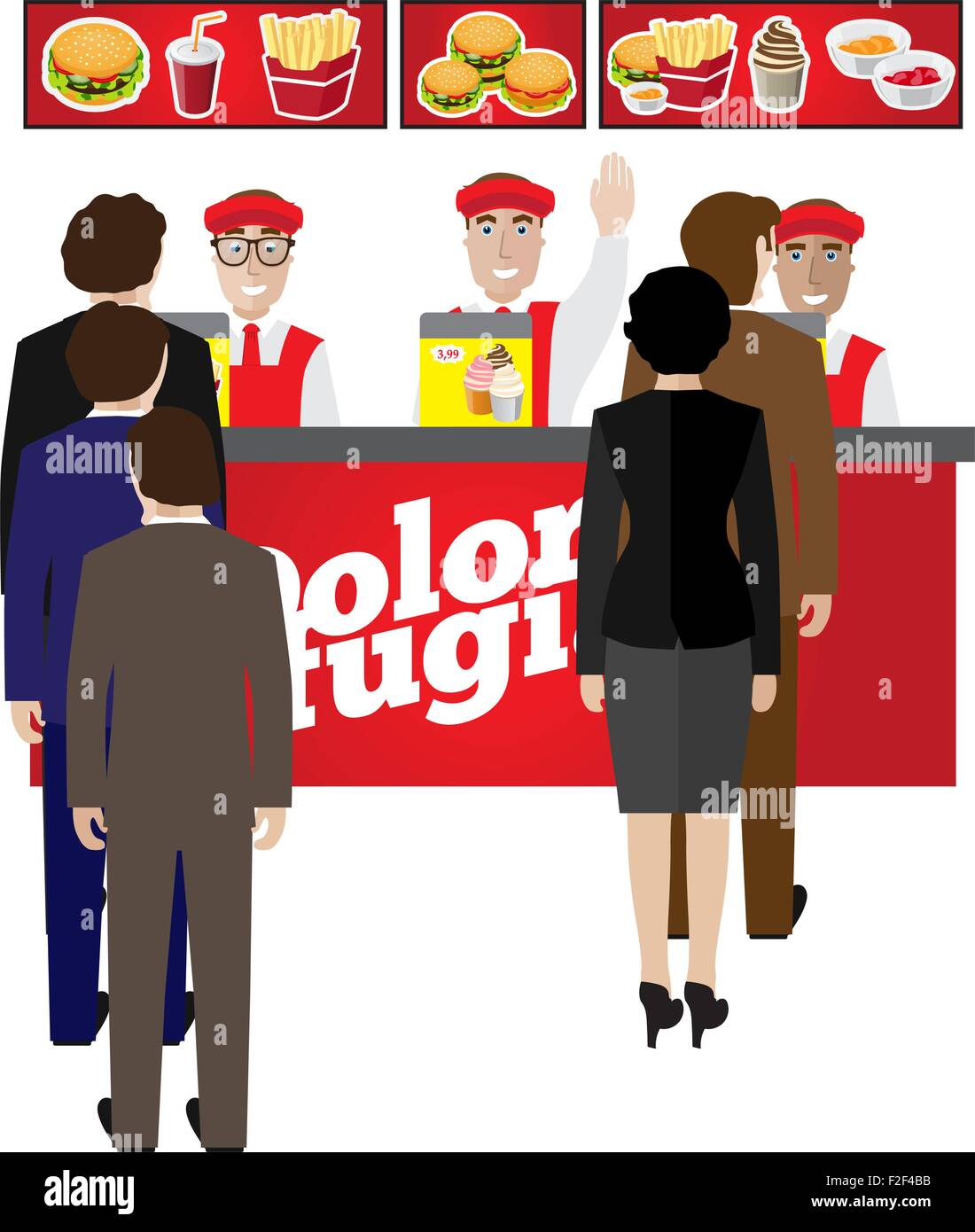 Food queue hand Stock Vector Images - Alamy