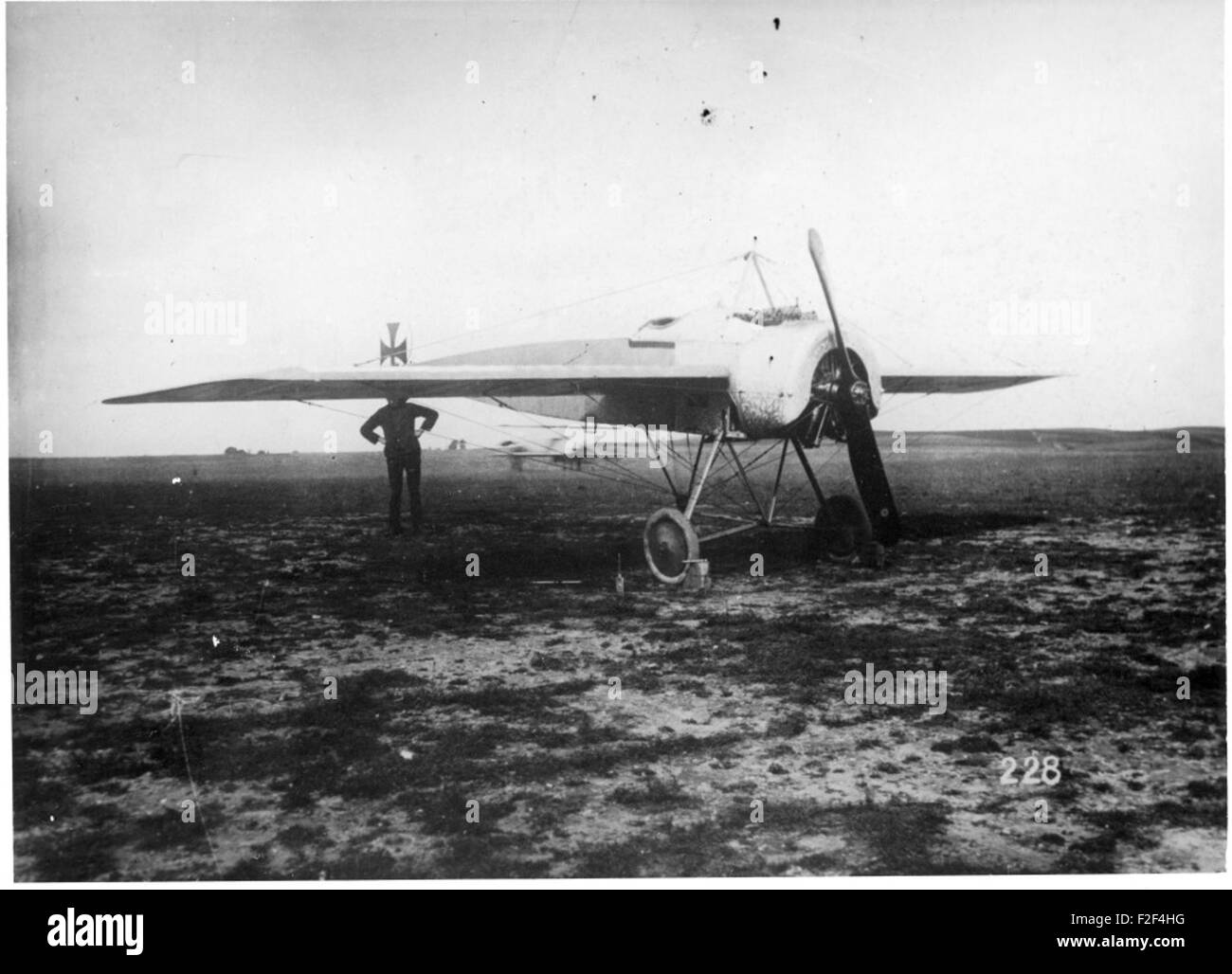 The Fokker M15, a German reconnaissance aircraft from 1916, is shown in ...