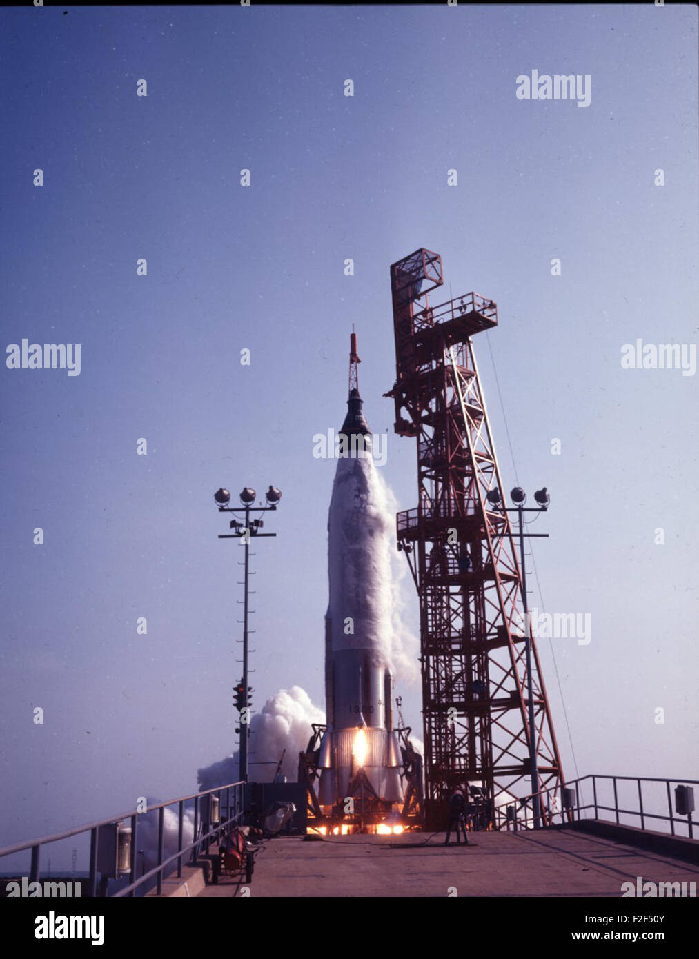The Atlas 130D missile is launched on May 15, 1963, marking a ...