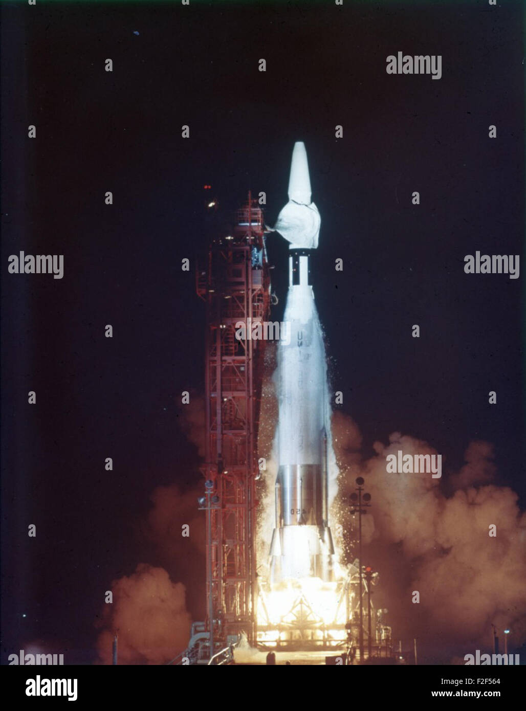 The Atlas 145D rocket was used to launch the Agena B upper stage, as ...