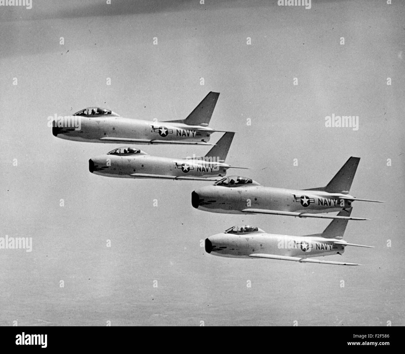 A US Navy North American Fury FJ-3, a carrier-based jet fighter used in ...