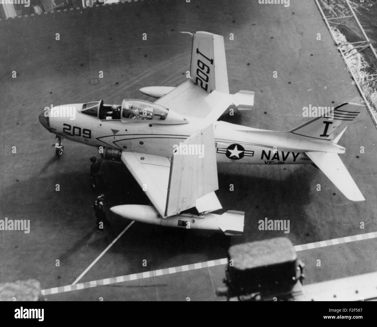 The North American Fury FJ-3, a carrier-based fighter jet, was part of ...