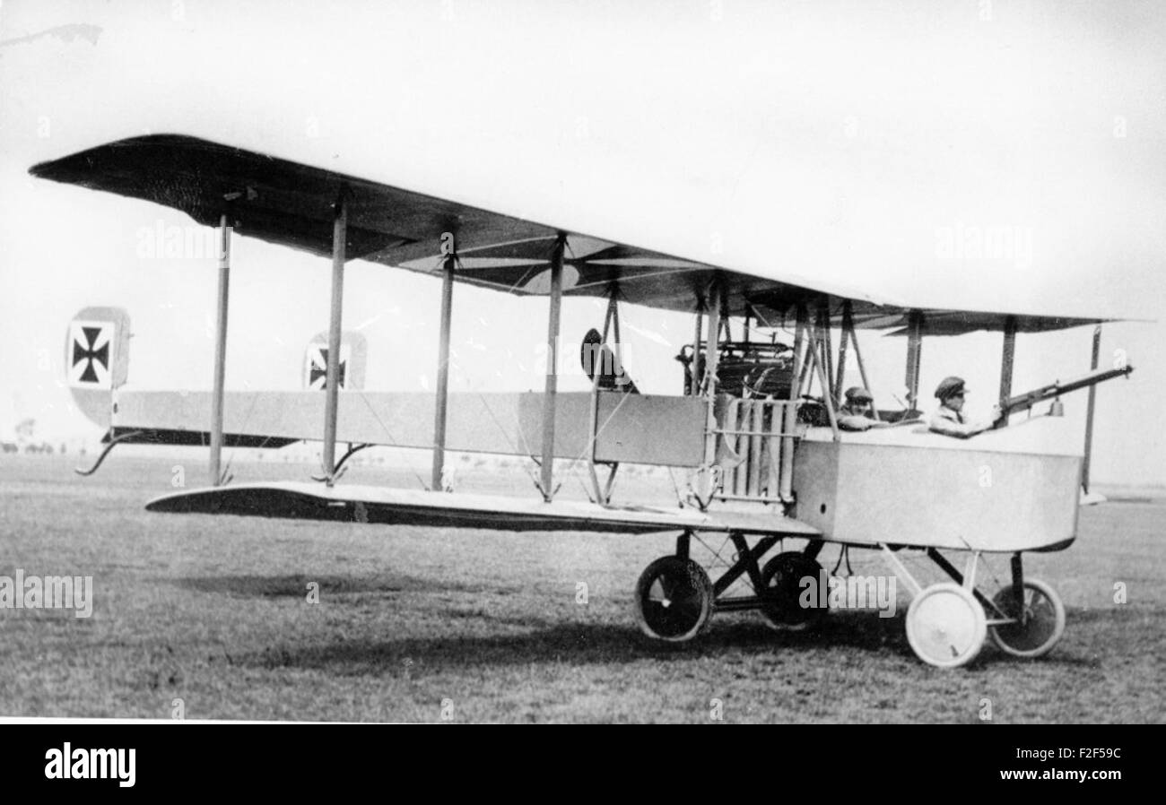 The Otto C I was a German reconnaissance aircraft used during World War I. This 1915 photograph ...