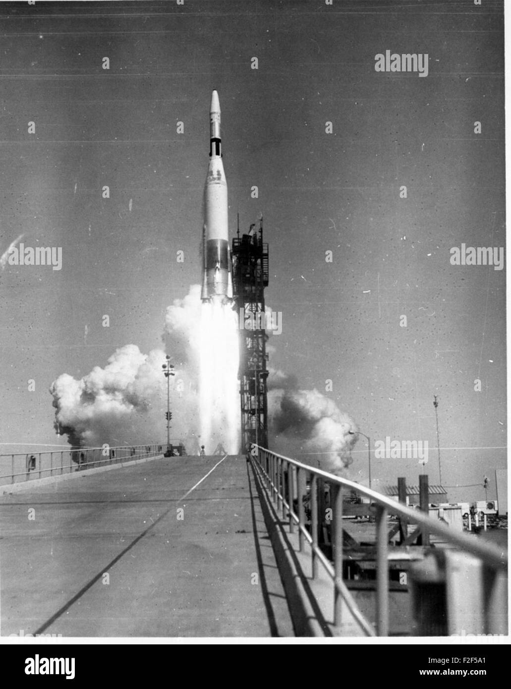 The Atlas 196D rocket, used for launching the Ranger 8 spacecraft with ...