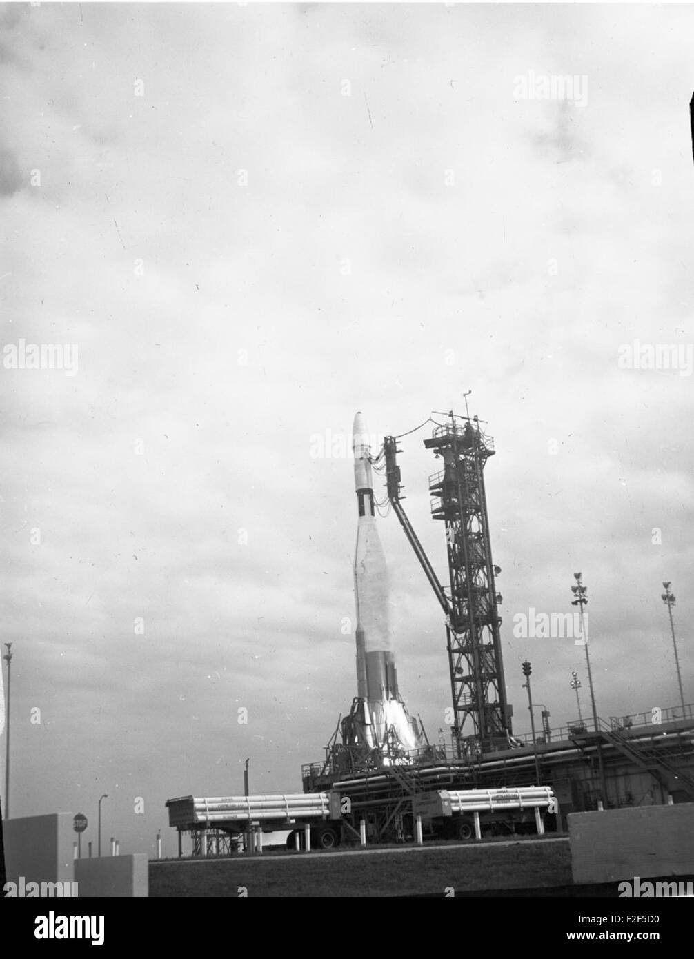 The Atlas 199D rocket launched Ranger 6 with the Agena upper stage on ...