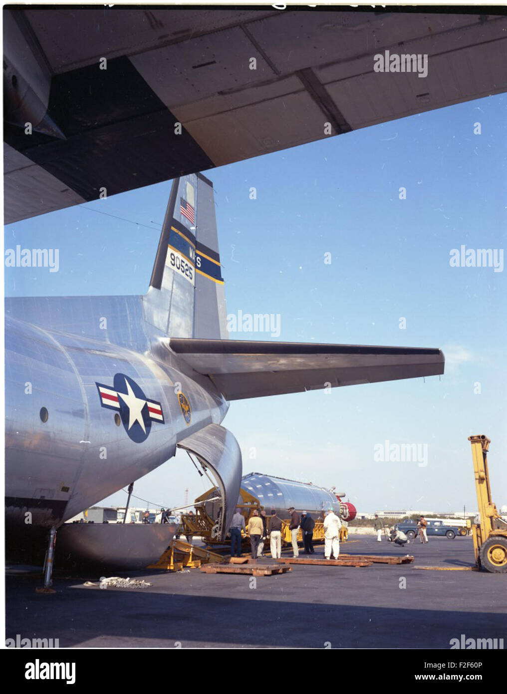 This image shows the arrival of the Atlas Booster 250, a critical ...