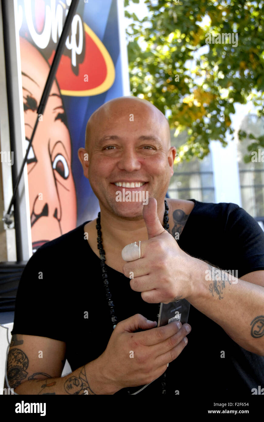 Copenhagen, Denmark. 17th September, 2015. Rene Dif Danish singer ...