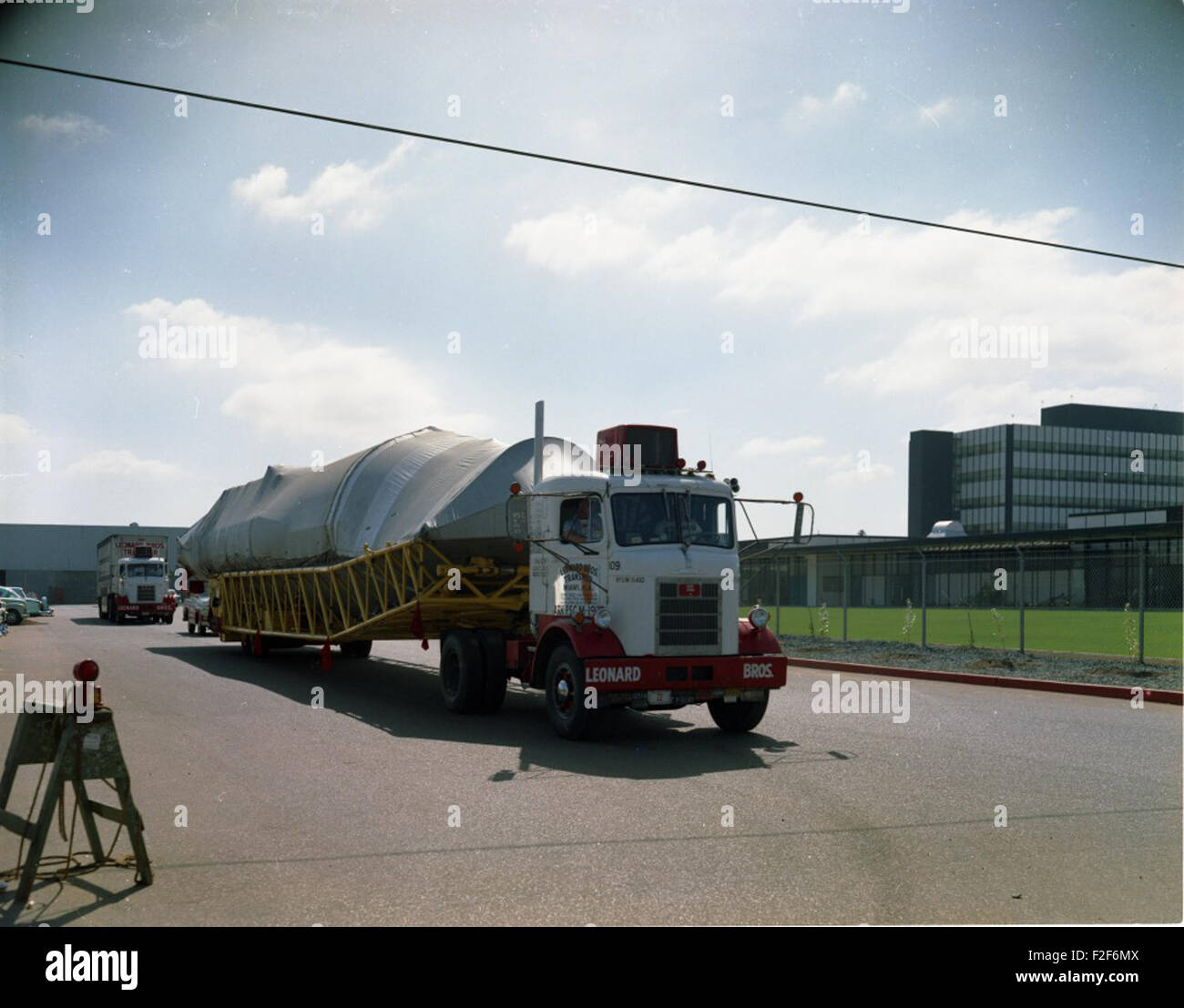 The Atlas 3C missile is seen being transported to the Atlantic Missile ...