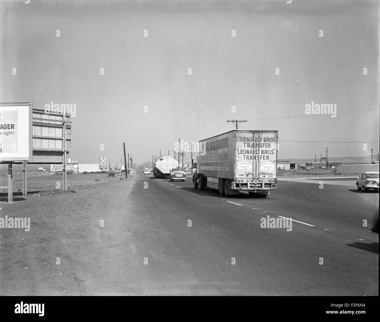 The Atlas 3C missile convoy is shown heading north toward AMR (Atlantic ...