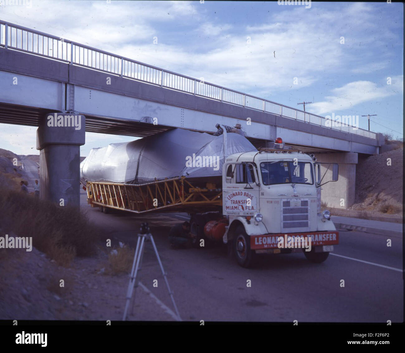 The Atlas 4A convoy moves towards the AMR (Atlas Missile Range) under ...