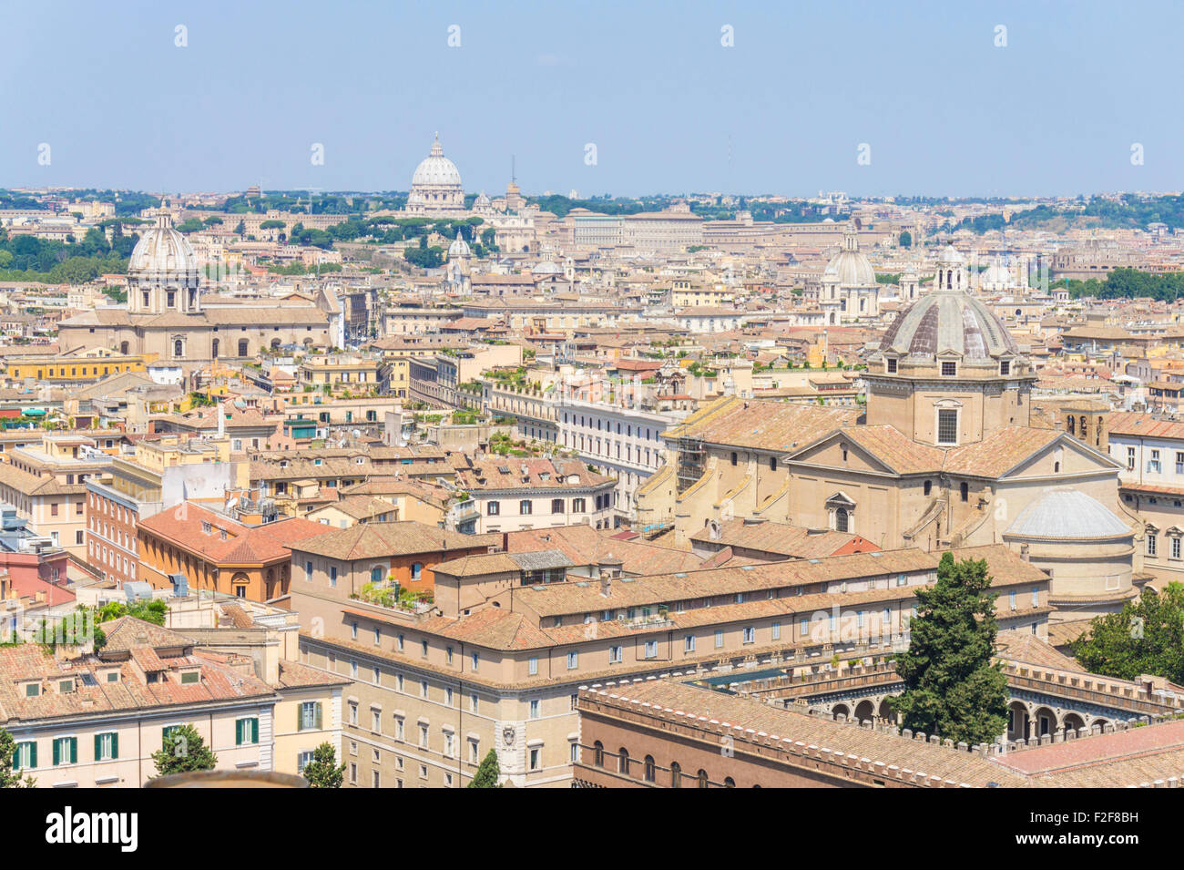 Rome skyline rooftops and st peters basilica Rome Roma Lazio Italy EU ...