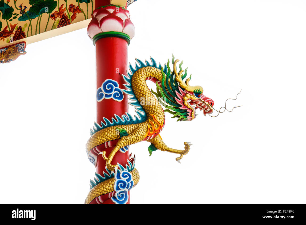 Dragon on pole Stock Photo - Alamy