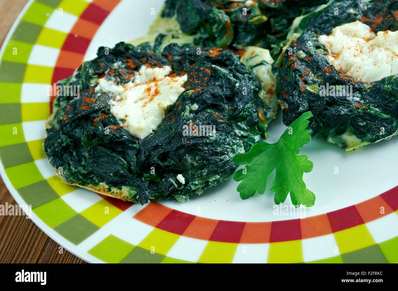 Kofte with spinach and feta cheese. Turkish cuisine Ispanak Koftesi ...