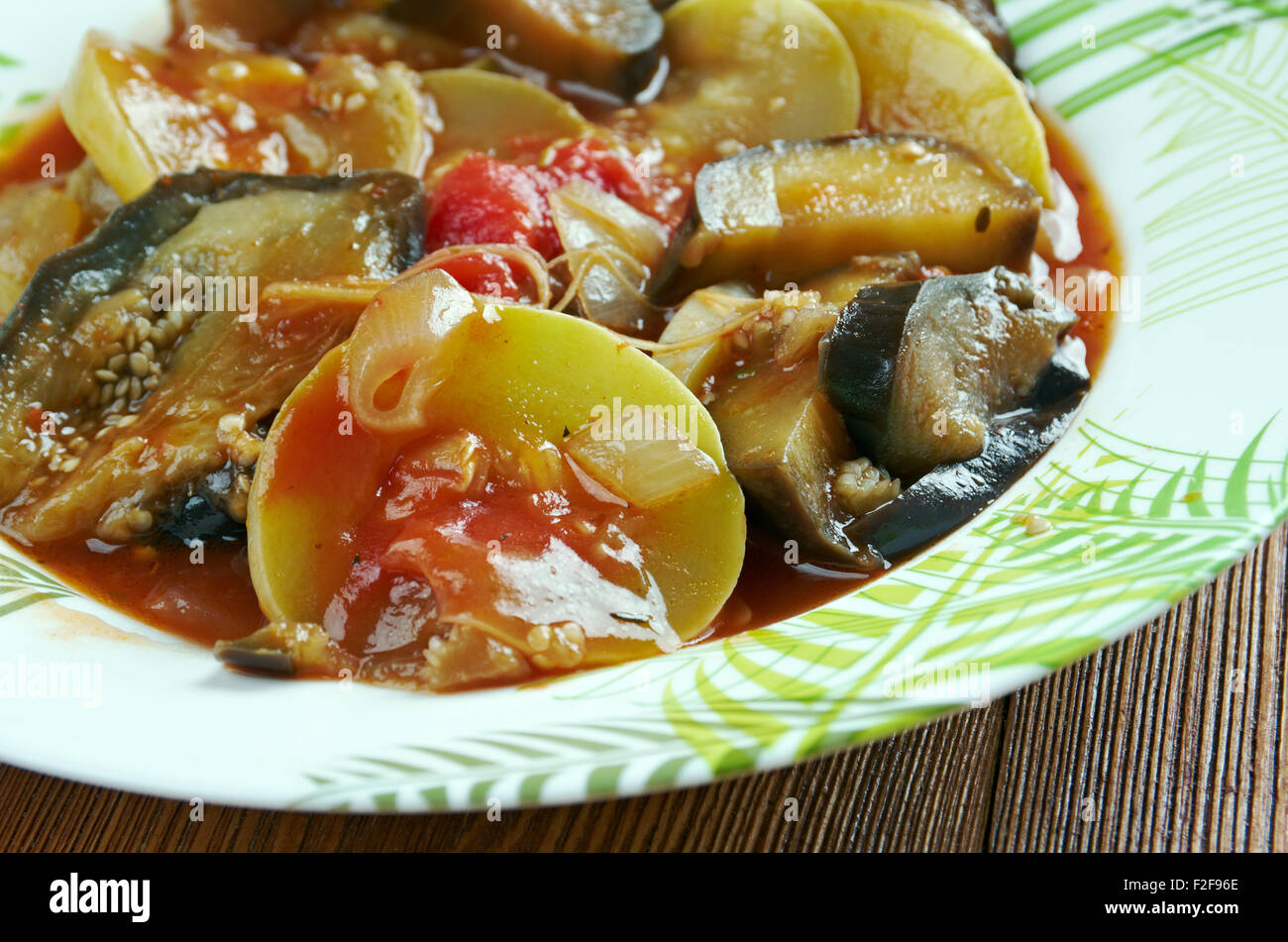 Briami - Greek Ratatouille.Baked Vegetables with eggplant, paprika and ...