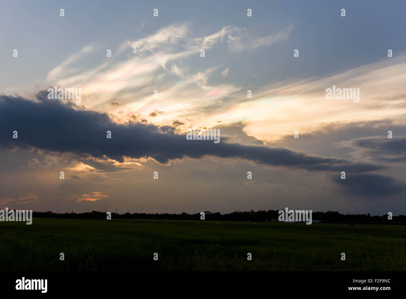 Patterns of clouds on the evening sky Stock Photo - Alamy
