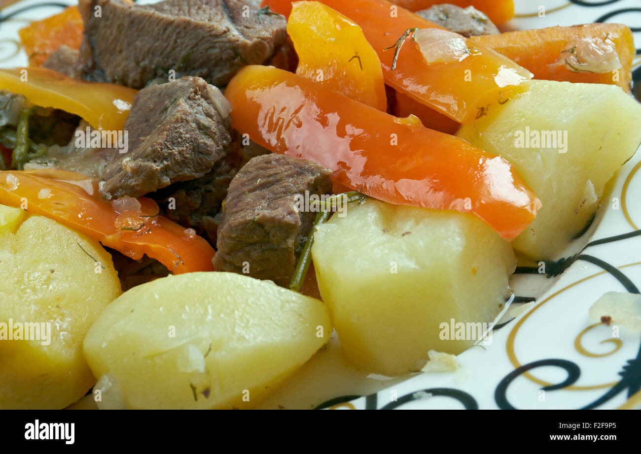 Khorkhog -barbecue dish in Mongolian cuisine Stock Photo - Alamy