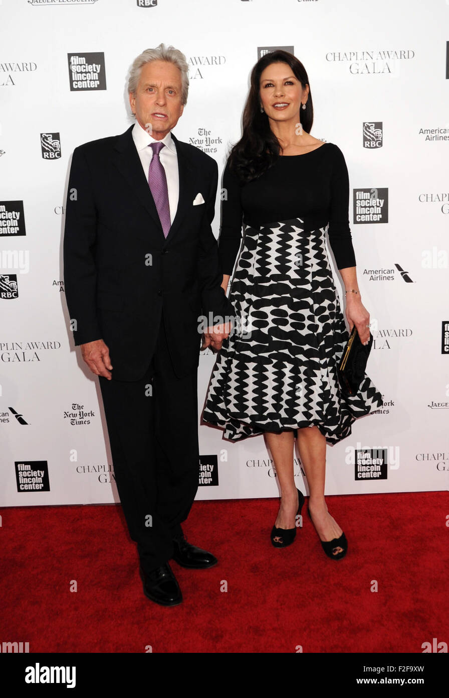 New York City, NY. USA. Michael Douglas & Catherine Zeta-Jones at the ...