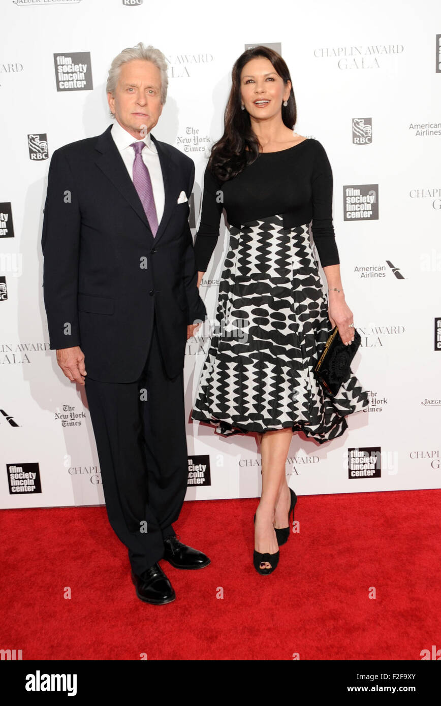 New York City, NY. USA. Michael Douglas & Catherine Zeta-Jones at the ...