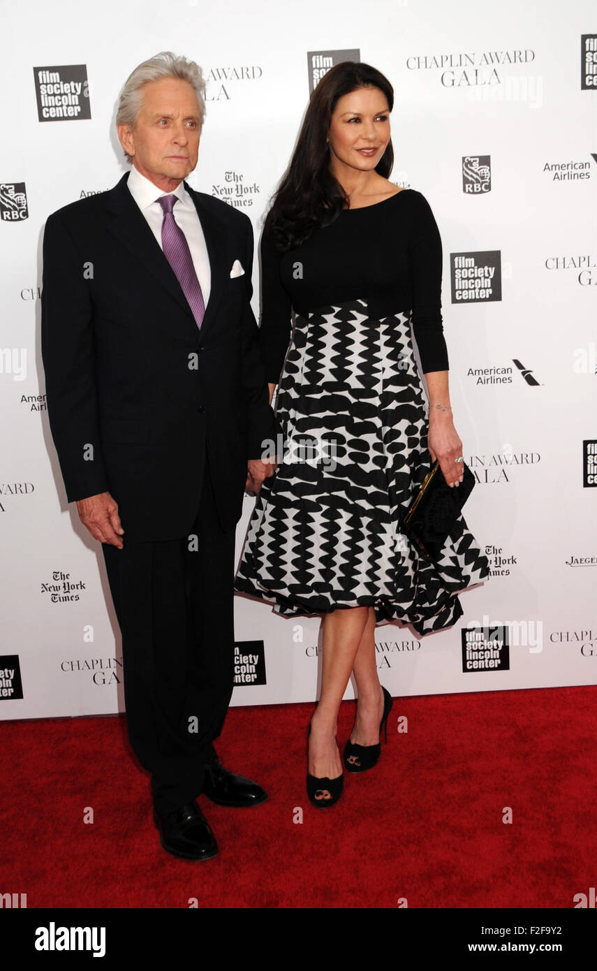 New York City, NY. USA. Michael Douglas & Catherine Zeta-Jones at the ...