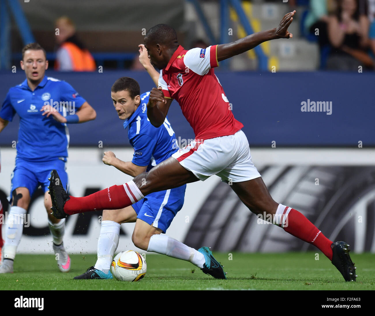 Liberec, Czech Republic. 17th Sep, 2015. Herold Shala of Slovan Liberec ...