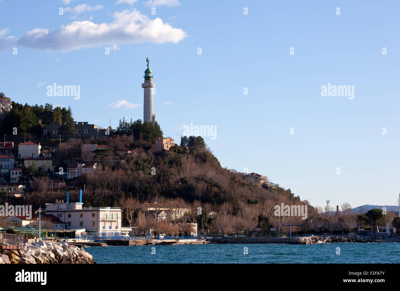 View of Lighthouse on the blue sky, Trieste - Italy Stock Photo - Alamy