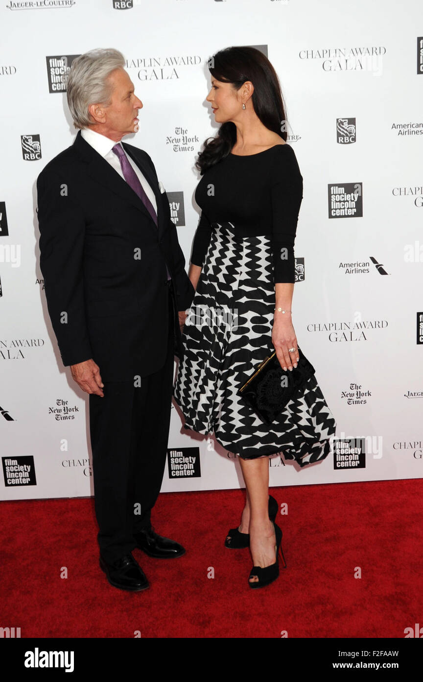 New York City, NY. USA. Michael Douglas & Catherine Zeta-Jones at the ...