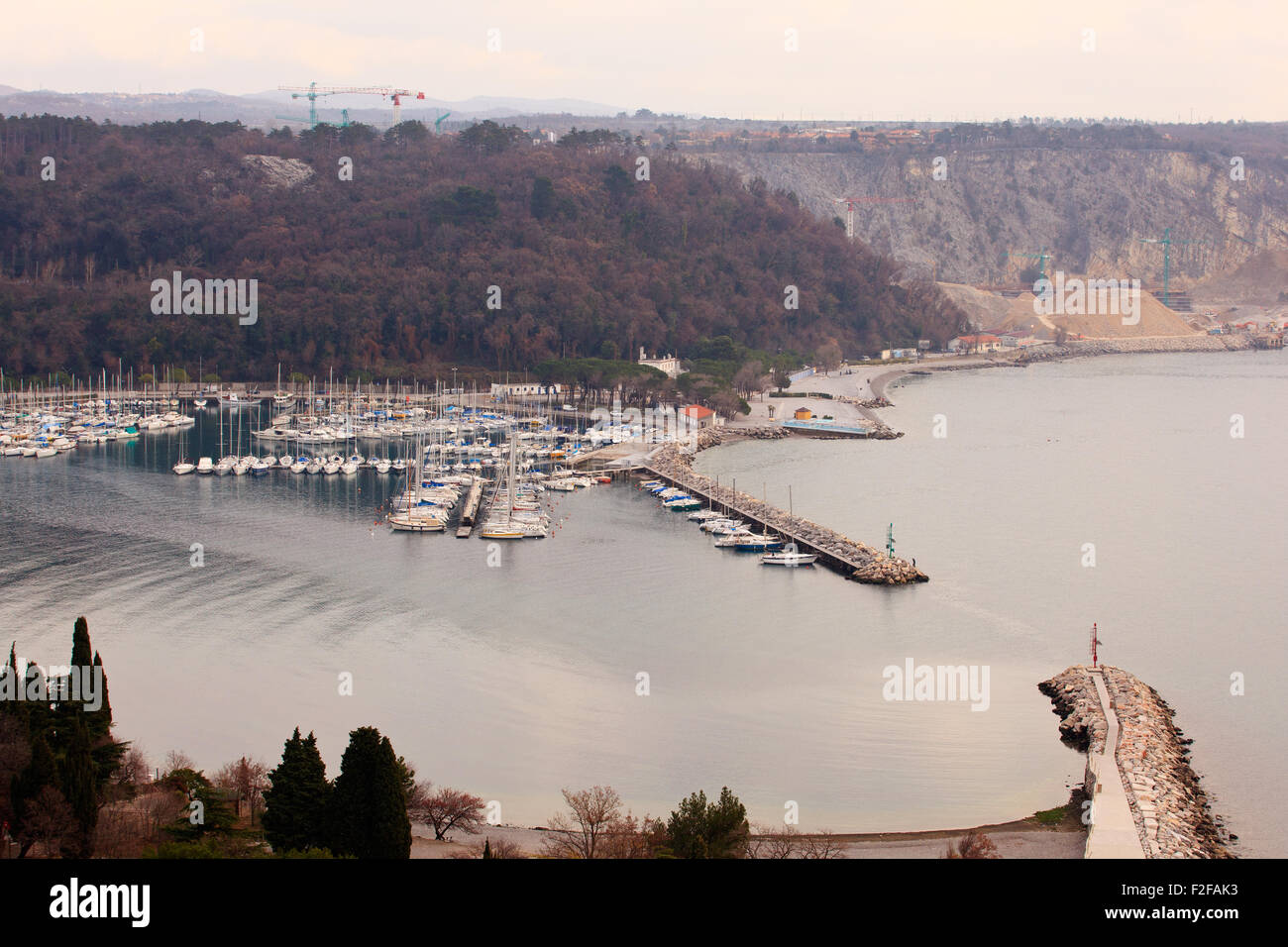 View of Sistiana Pier near Trieste, Italy Stock Photo - Alamy