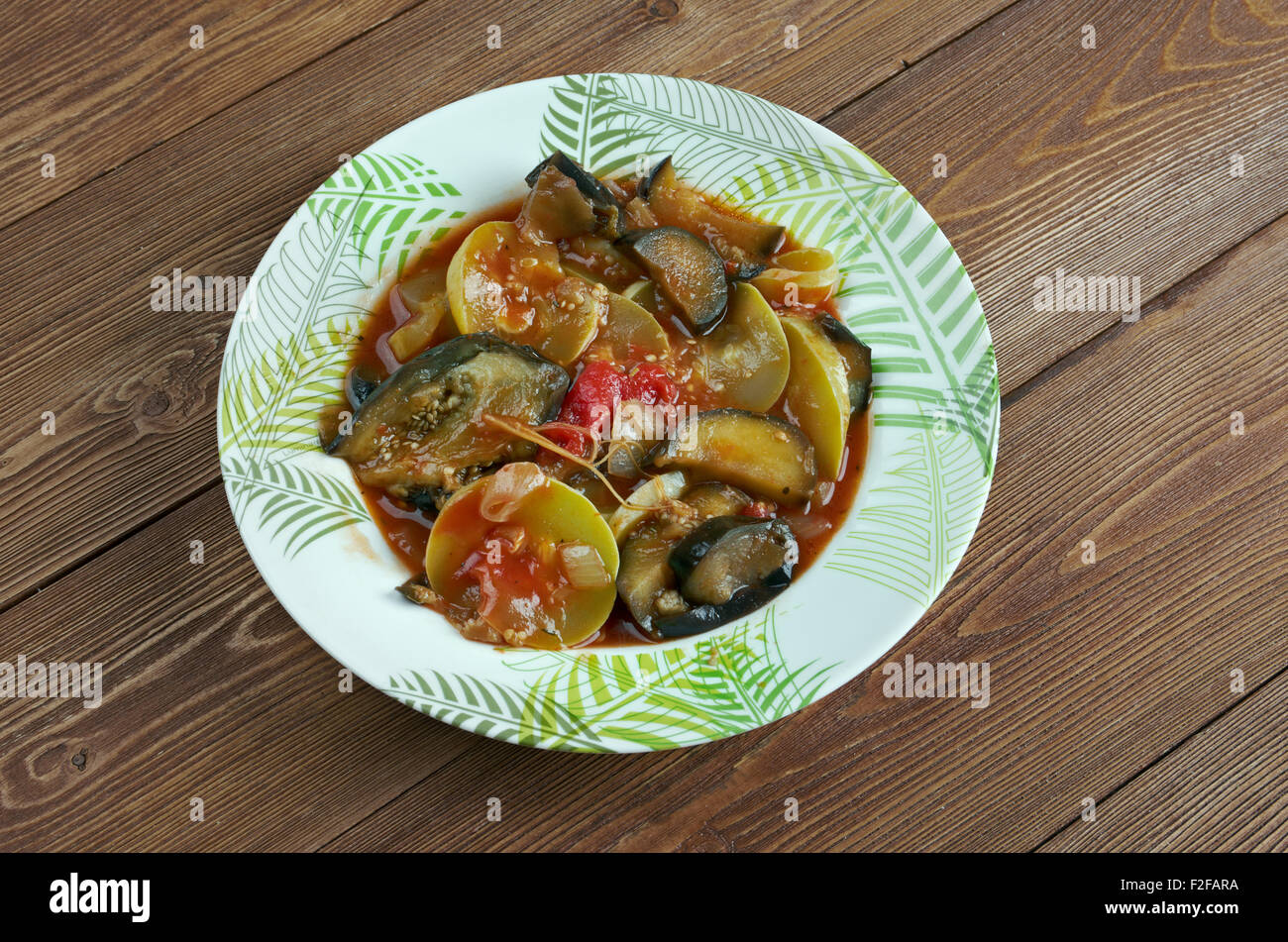Briami - Greek Ratatouille.Baked Vegetables with eggplant, paprika and ...