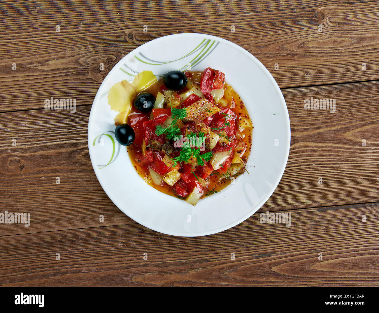 Salata Mashwia - Libyan grilled bell pepper salad Stock Photo - Alamy