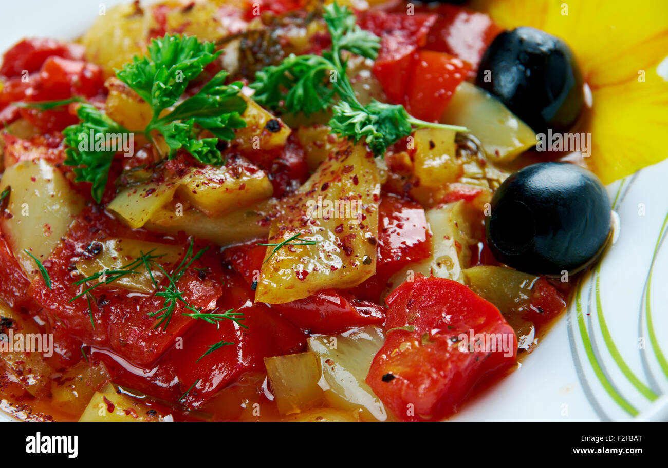 Salata Mashwia - Libyan grilled bell pepper salad Stock Photo - Alamy
