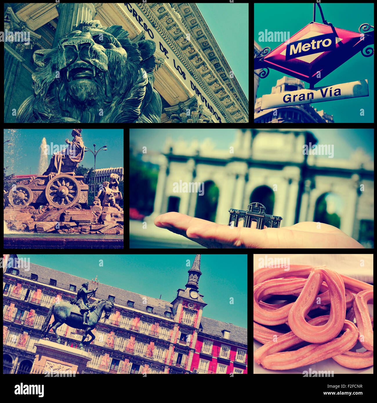 Europe city landmarks collage hi-res stock photography and images - Alamy