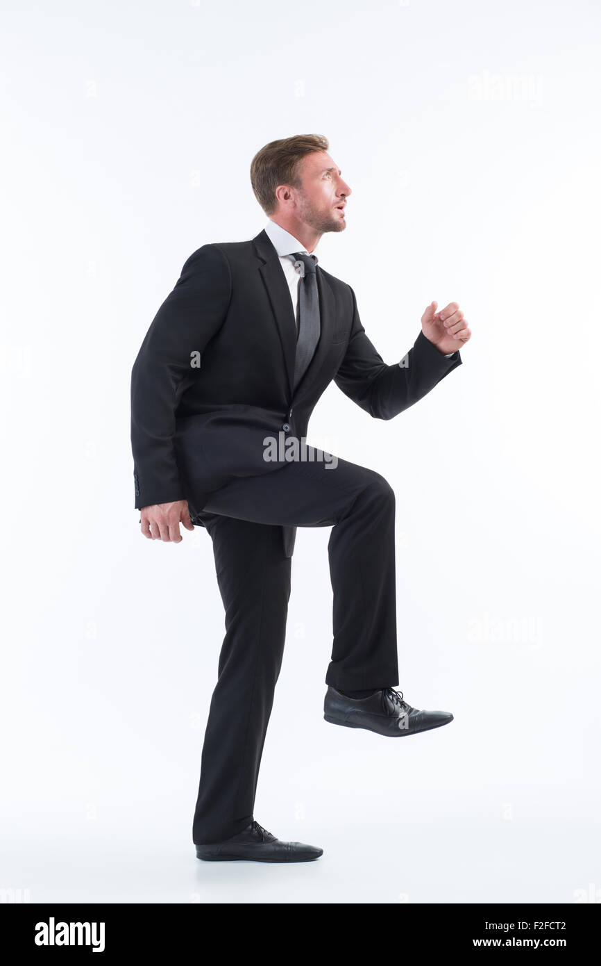 Walking up ladder hi-res stock photography and images - Alamy