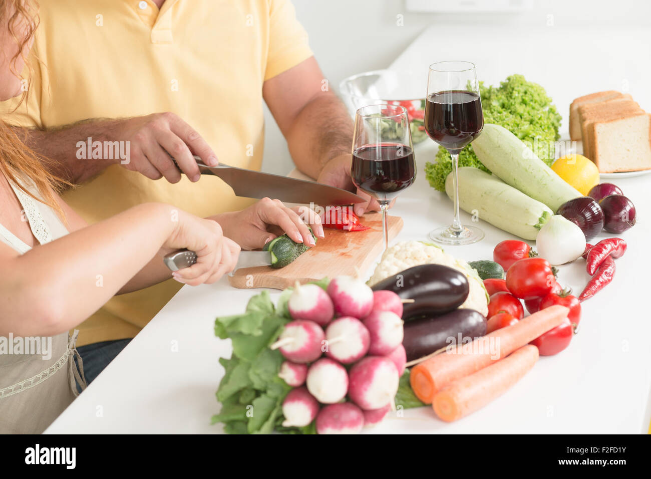 Cooking in the kitchen Stock Photo - Alamy