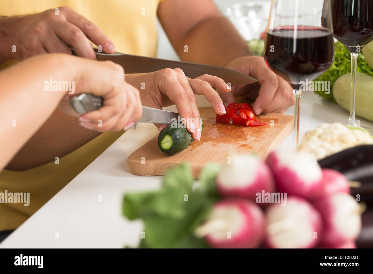 Cooking in the kitchen Stock Photo - Alamy