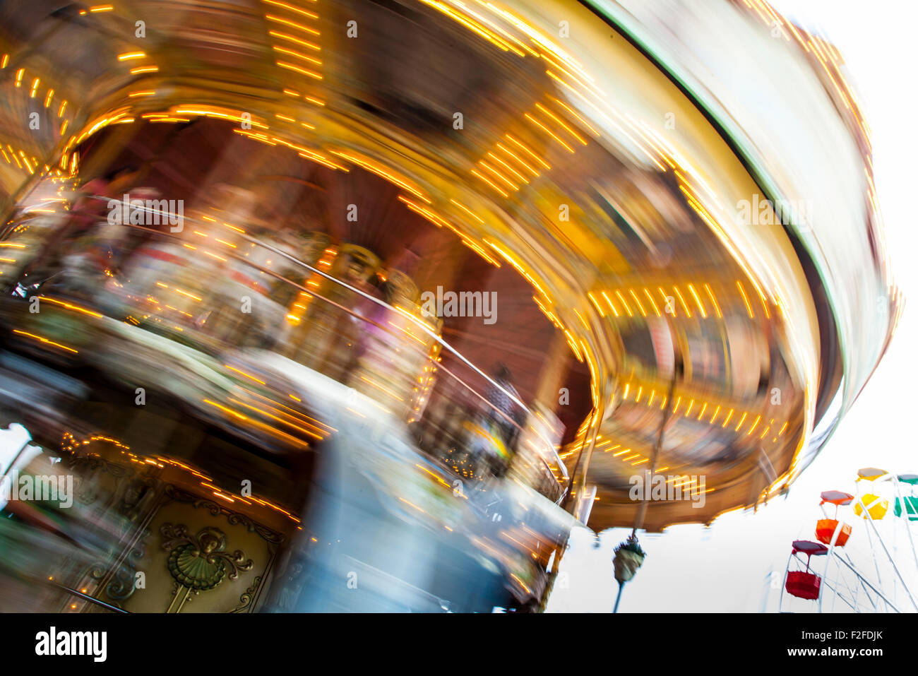 Carrousel at Tibidabo Amusement Park Stock Photo - Alamy