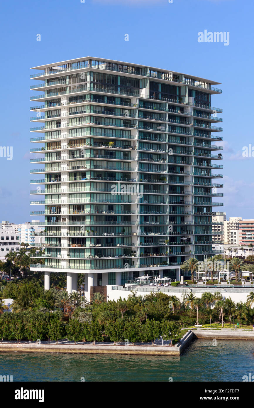 Condominium tower Apogee South Beach in South Beach, FL, USA Stock ...