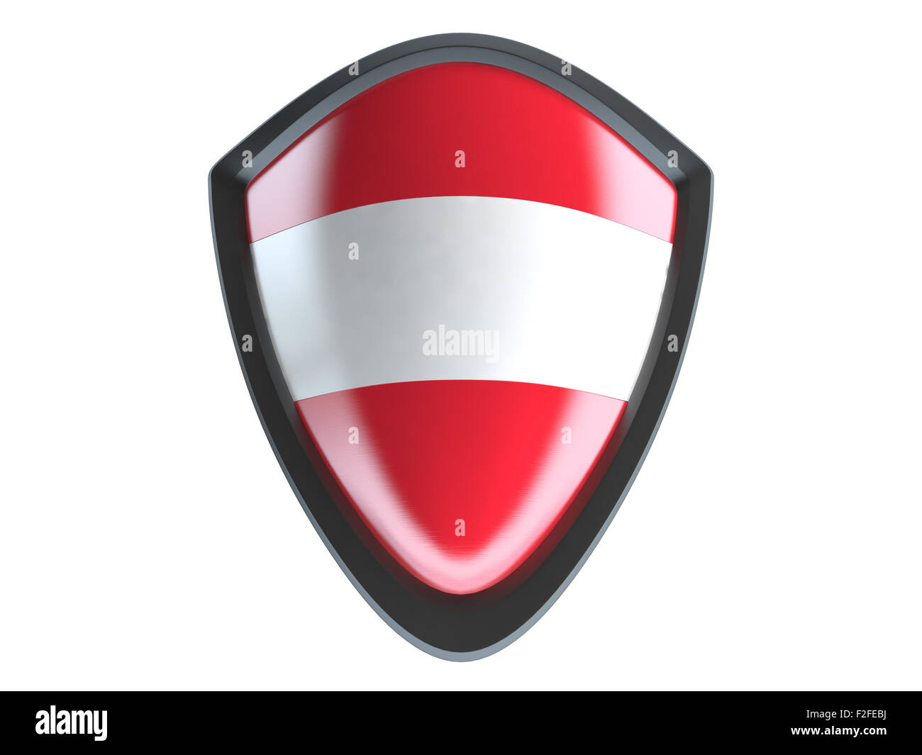 Austria flag on metal shield isolate on white background Stock Photo ...