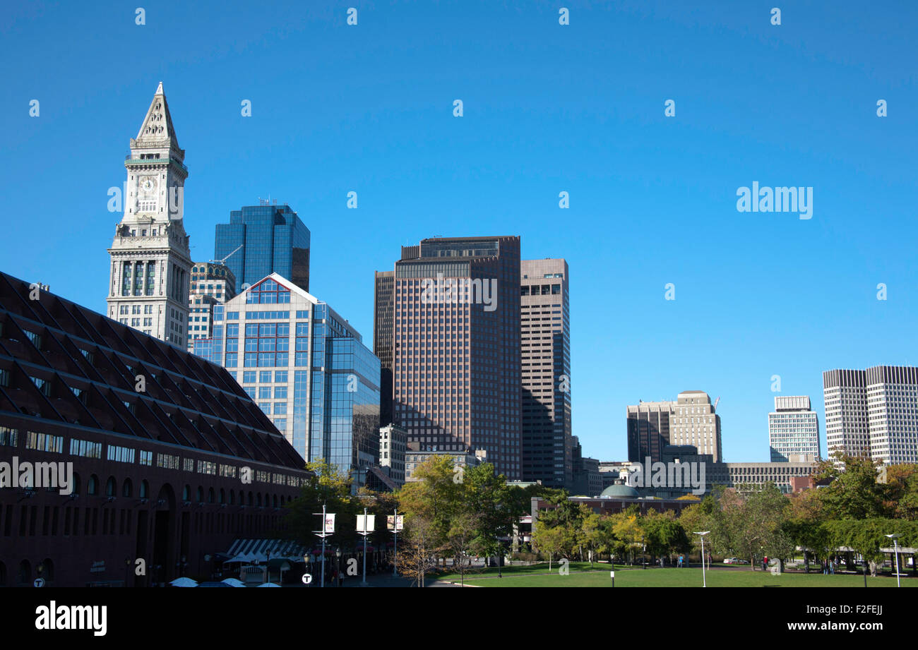 The Custom House now The Marriott Hotel surrounded by modern buildings ...