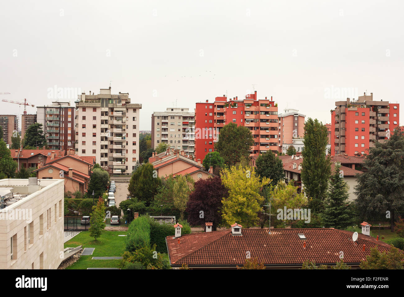 View of Buildings in the town of Segrate, Italy Stock Photo - Alamy
