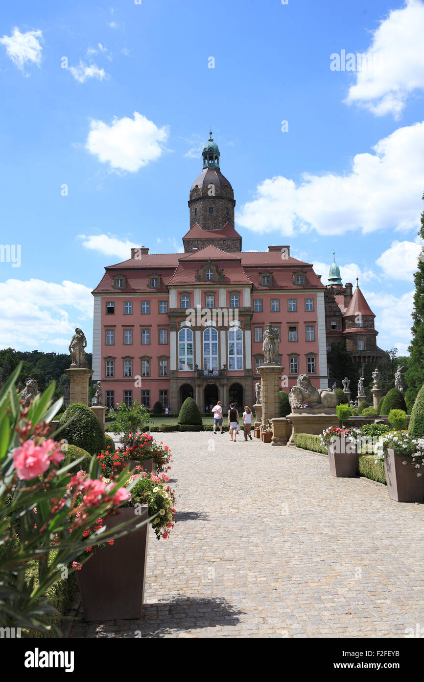 the ksiaz castle, former german schloss fürstenstein nearby walbrzych ...