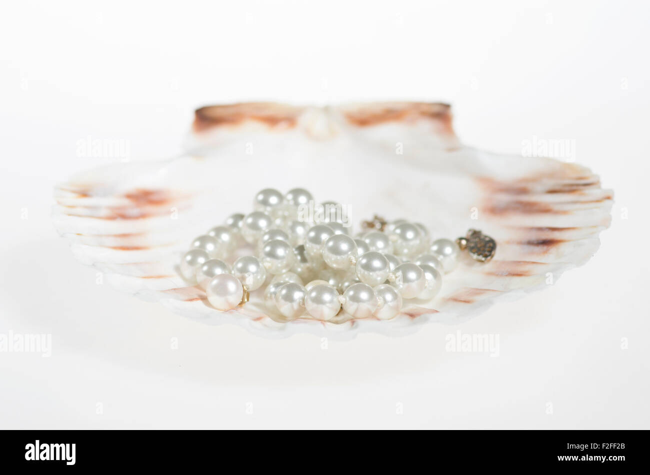 Elegant shiny large pearls on hi-res stock photography and images - Alamy